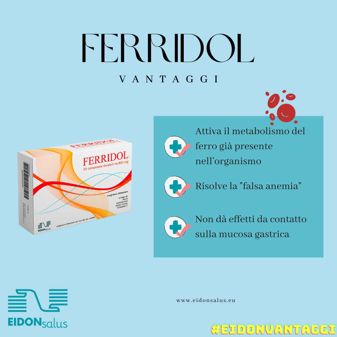 I vantaggi di FERRIDOL, integratore per le carenze di ferro - EIDON salus